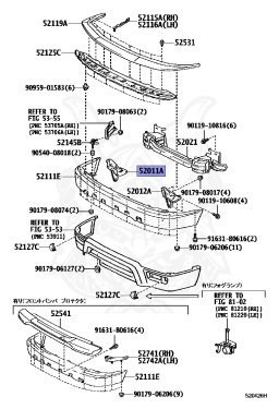 52011-35070 - Toyota - Arm Sub-assy, Front Bumper, Rh - Nengun Performance