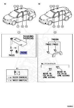 74348-33040-C0 - Toyota - Holder, Visor - Nengun Performance