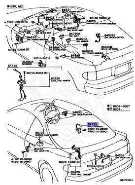 84231-20210 - Toyota - Switch Assy, Courtesy Lamp (for Front Door ...