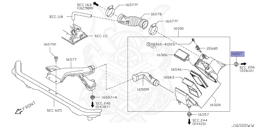 16557-6N200 - Nissan - Mounting, Rubber Air Cleaner - Nengun Performance