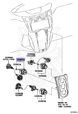 55901-52130 - Toyota - Control Sub-assy, Heater, No.1 - Nengun Performance