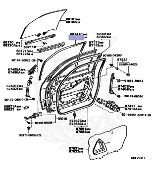 68151-30100 - Toyota - Runner, Front Door Glass, Lh - Nengun Performance