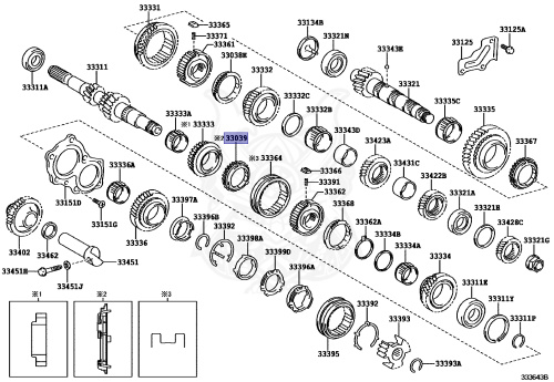 33039-12011 - Toyota - Ring Set, Synchronizer, No.3 - Nengun Performance
