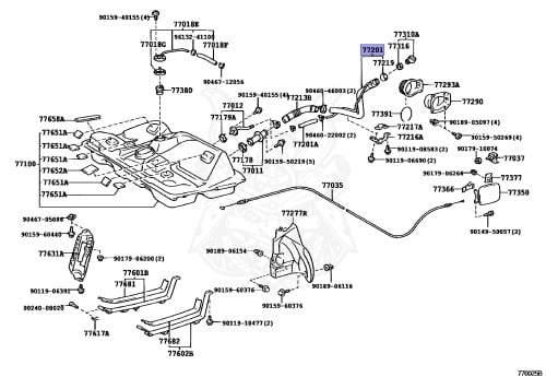 77201-20570 - Toyota - Pipe Sub-assy, Fuel Tank Inlet - Nengun Performance