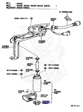 23249-16010 - Toyota - Rubber, Cushion(for Fuel Pump) - Nengun Performance