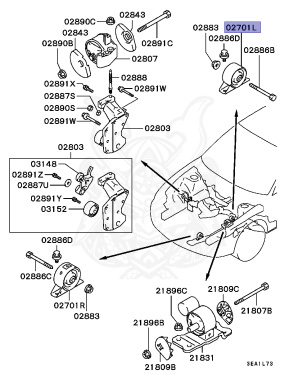 MR369188 - Mitsubishi - BRACKET,ENG ROLL STOPPER,LH - Nengun Performance