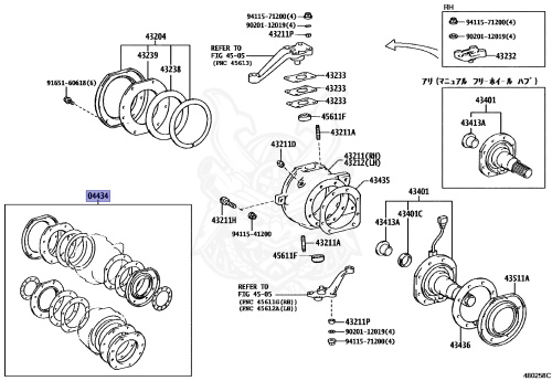 04434-60060 - Toyota - Gasket Kit, Front Axle Overhaul - Nengun Performance