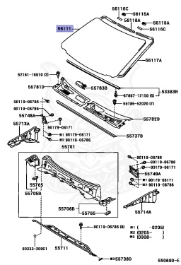 56111-52040 - Toyota - Glass, Windshield - Nengun Performance