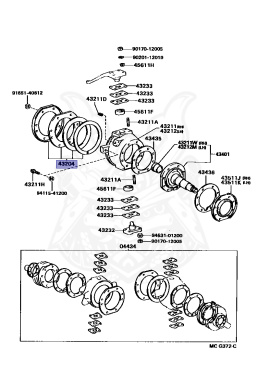 43204-60020 - Toyota - Seal Sub-assy, Steering Knuckle Oil - Nengun ...