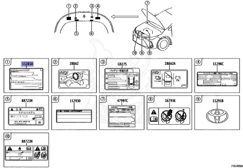 11285-33030 - Toyota - Label, Coolant System Notice - Nengun Performance