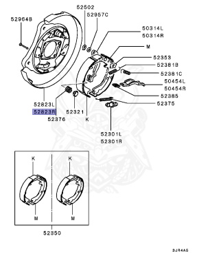 MB950210 - Mitsubishi - Plate, Rr Brake Backing, Rh - Nengun Performance