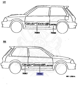 75975-10110 - Toyota - Stripe, Front Door Mark, Rh - Nengun Performance