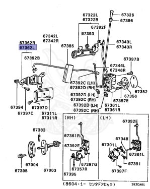 MB177675 - Mitsubishi - Handle,rr Door Inside,lh - Nengun Performance