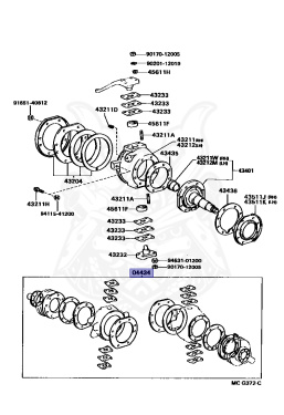 04434-60012 - Toyota - Gasket Kit, Front Axle Overhaul - Nengun Performance