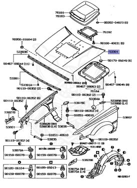 53301-12600 - Toyota - Hood Sub-assy - Nengun Performance