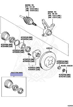 04422-12100 - Toyota - Seal Kit,front Axle Oil, Lh - Nengun Performance