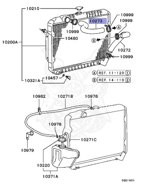 MB222484 - Mitsubishi - Hose, Radiator, Upr - Nengun Performance