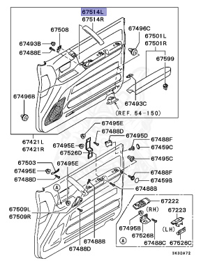 MR532114 - Mitsubishi - Grip,fr Door Assist,lh - Nengun Performance