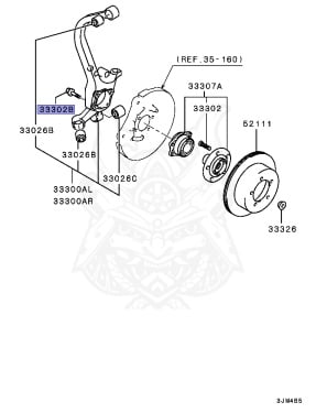 MB844529 - Mitsubishi - Bolt, Rr Wheel Hub - Nengun Performance
