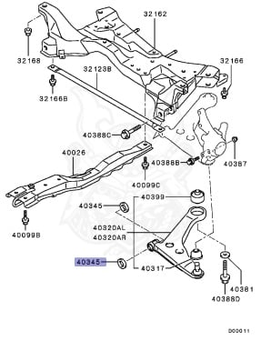 MR554819 - Mitsubishi - Stopper, Fr Susp Lwr Arm Shaft - Nengun Performance