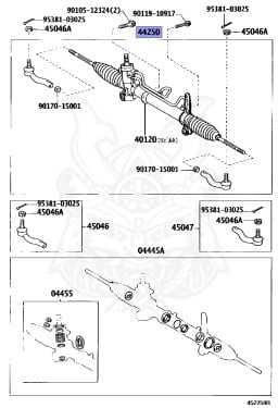 44200-42110 - Toyota - Gear Assy, Power Steering (for Rack & Pinion ...