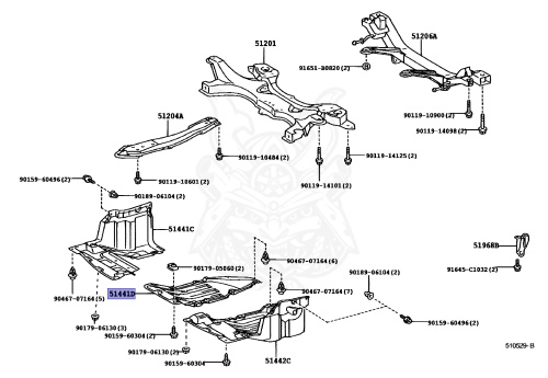 51405-20060 - Toyota - Cover, Engine Under - Nengun Performance