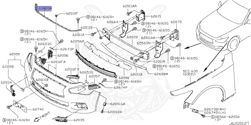 65820-4GA1C - Nissan - Seal ASSY Hood Front - Nengun Performance