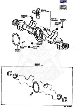 41991-60010 - Toyota - Caution Plate, Rear Differential - Nengun ...