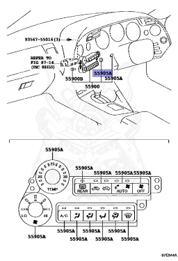 55905-14270 - Toyota - KNOB, HEATER CONTROL - Nengun Performance