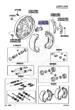 47550-26110 - Toyota - CYLINDER ASSY, REAR WHEEL BRAKE - Nengun Performance