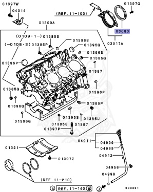 1052B178 - Mitsubishi - Oil Seal, Crankshaft, Rr - Nengun Performance