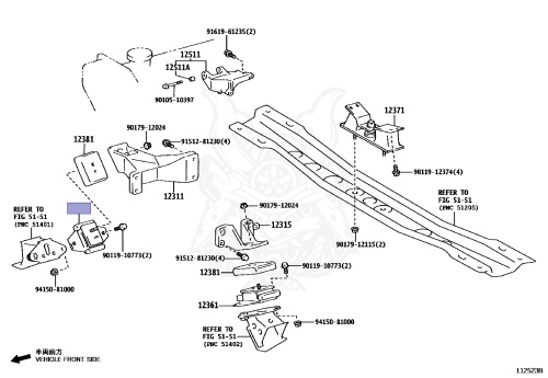 12361-17070 - Toyota - Engine Mountion Insulator - Nengun Performance