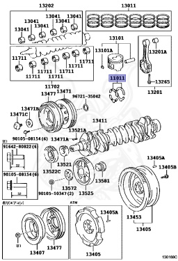 11011-17010 - Toyota - Thrust Washer Crankshaft STD (2pcs included ...