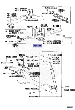 48471-35010 - Toyota - Seat, Front Spring, Rh - Nengun Performance