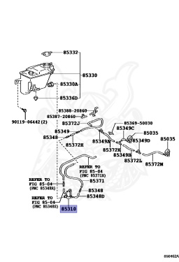 85330-12280 - Toyota - Motor And Pump Assy, Windshield Washer - Nengun ...