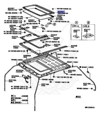 63251-14020 - Toyota - Weatherstrip, Sliding Roof Panel Or Removable ...