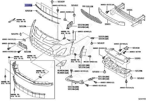 SU003-01534 - Toyota - Seal, Hood To Front End Panel - Nengun Performance