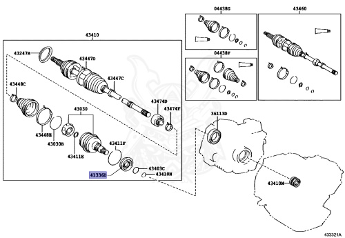 41336-20040 - Toyota - Cover, Front Drive Shaft Dust, Rh - Nengun ...