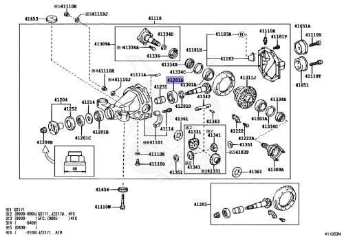 90366-35087 - Toyota - Bearing, Tapered Roller (for Front Drive Pinion ...