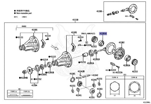 90366-50007 - Toyota - Bearing (for Front Differential Case) - Nengun ...