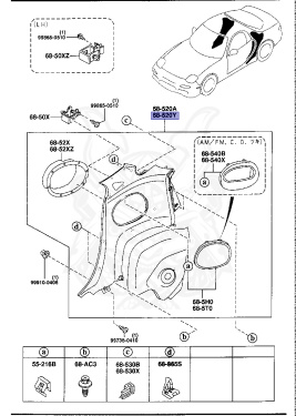 FD01-68-550H 02 - Mazda - Quarter Trim (l), Ff2 Ff7 - Nengun Performance