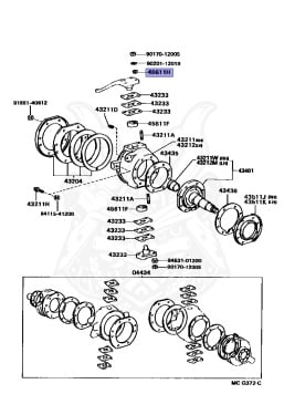 42323-60020 - Toyota - Washer, Cone (for Steering Knuckle Arm) - Nengun ...