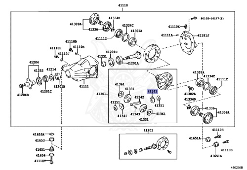41341-35020 - Toyota - Pinion, Front Differential - Nengun Performance