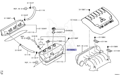 1035A840 - Mitsubishi - Cover Assy, Rocker, Lh - Nengun Performance