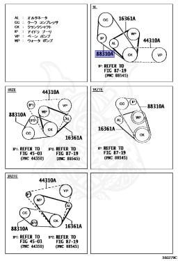 90916-02390 - Toyota - V-Belt (cooler Compressor To Crankshaft Pulley ...