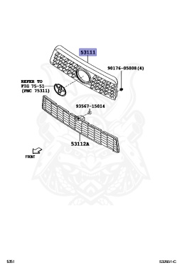 53111-B4040 - Toyota - Grille, Radiator - Nengun Performance