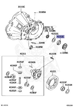 90366-38004 - Toyota - Bearing, Tapered Roller (for Front Differential ...