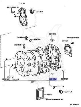 90253-15001 - Toyota - Pin, Ring (for Manual Transmission Case ...