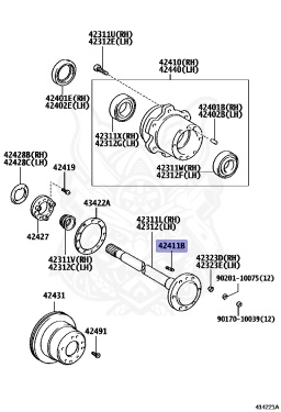 90116-10201 - Toyota - Bolt, Stud (for Rear Axle Hub) - Nengun Performance