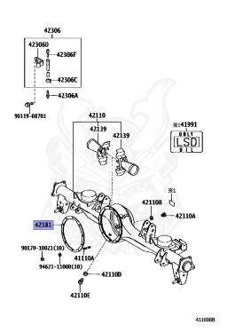 42181-60060 - Toyota - Gasket, Rear Differential Carrier - Nengun ...